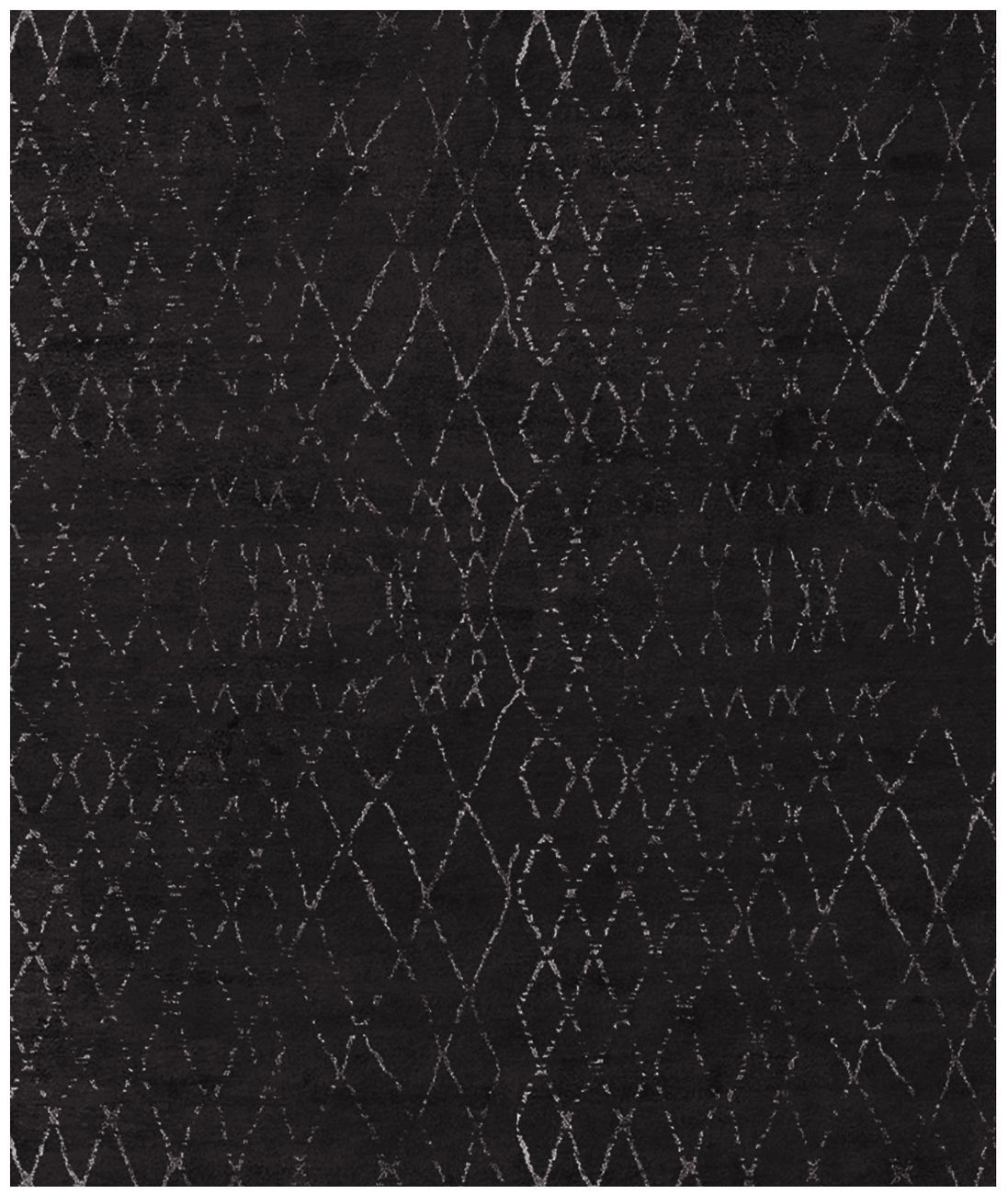 By Second Studio Black Silk Hilo Rug