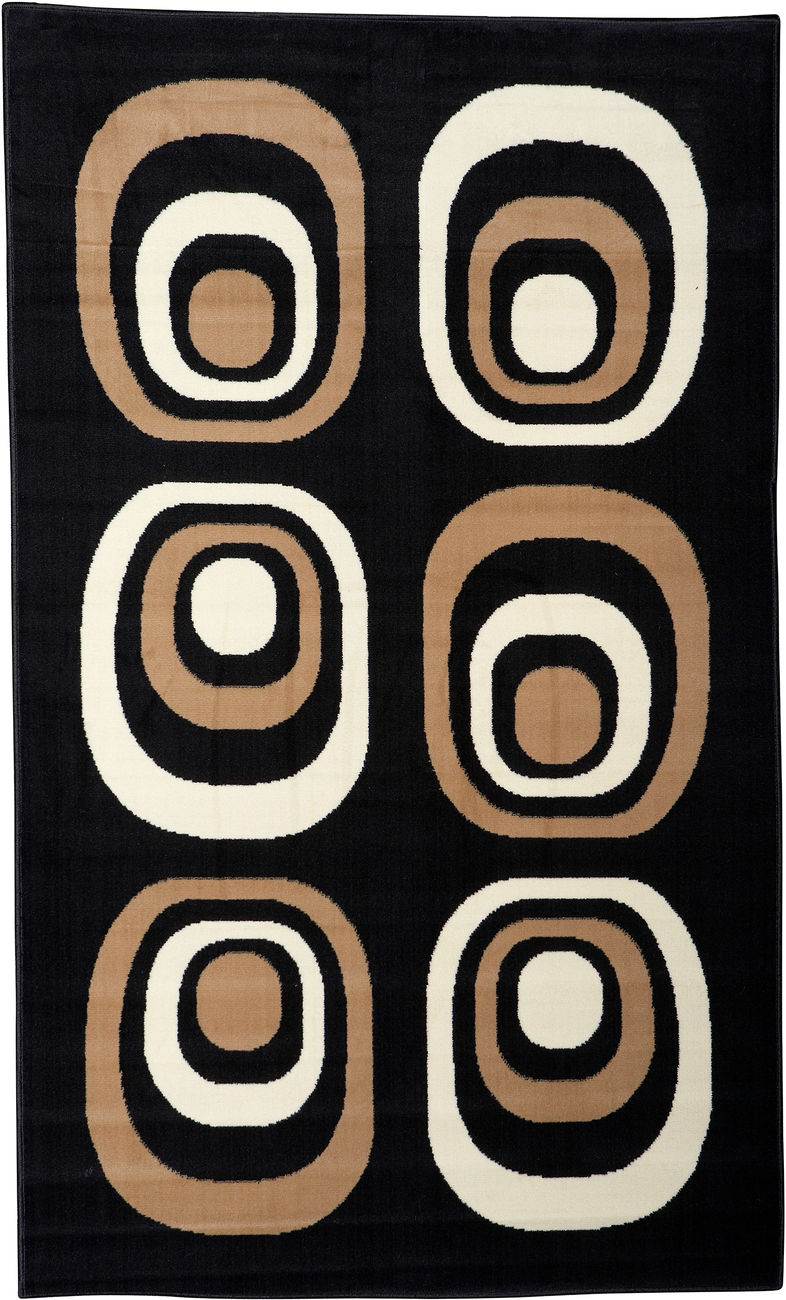 Linon Black Patterned Rug 4 from the Studio Rugs Collection collection ...