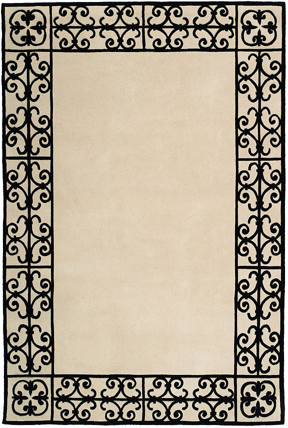 M&M White Designer Patterned Rug 2