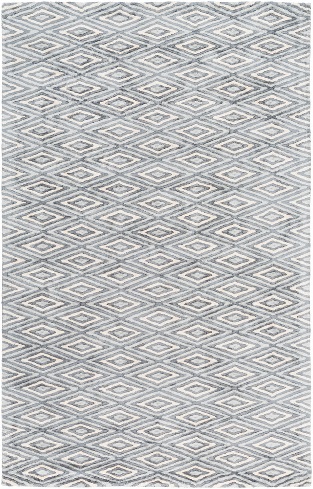 Surya Quartz QTZ-5015 Charcoal Abstract Silk Rug from the Modern Rug ...