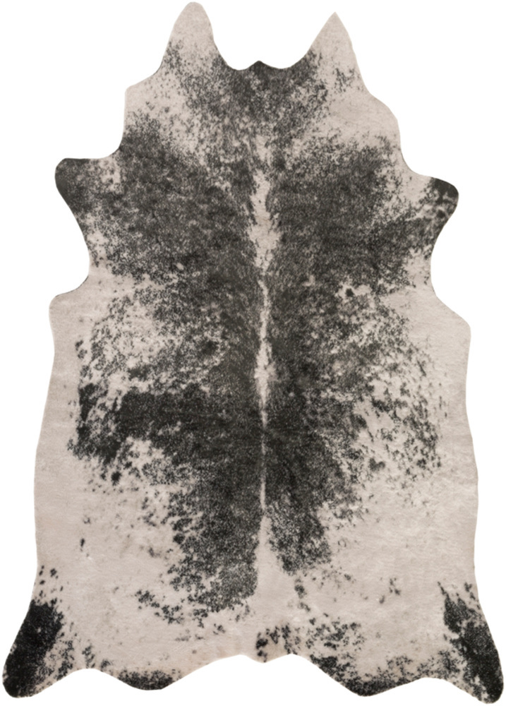 Rusak RUA-1000 Black Cow Hide Synthetic Rug