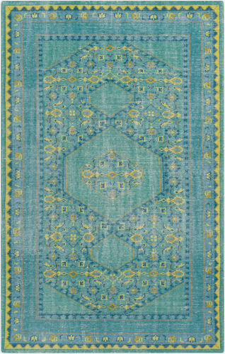 Zahra ZHA-4000 Teal Southwestern Traditional Rug