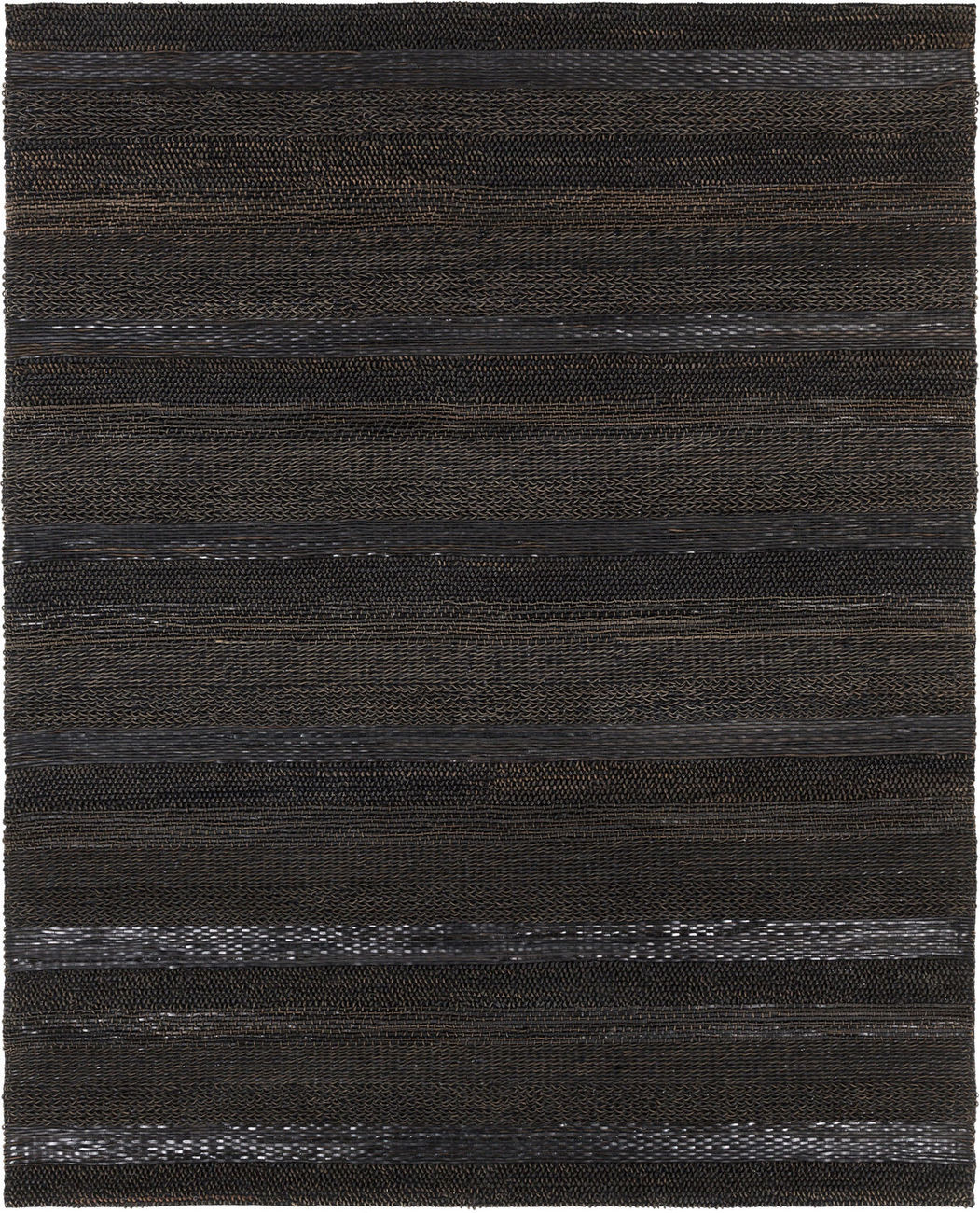 Aija AJA-1000 Black Leather Rug