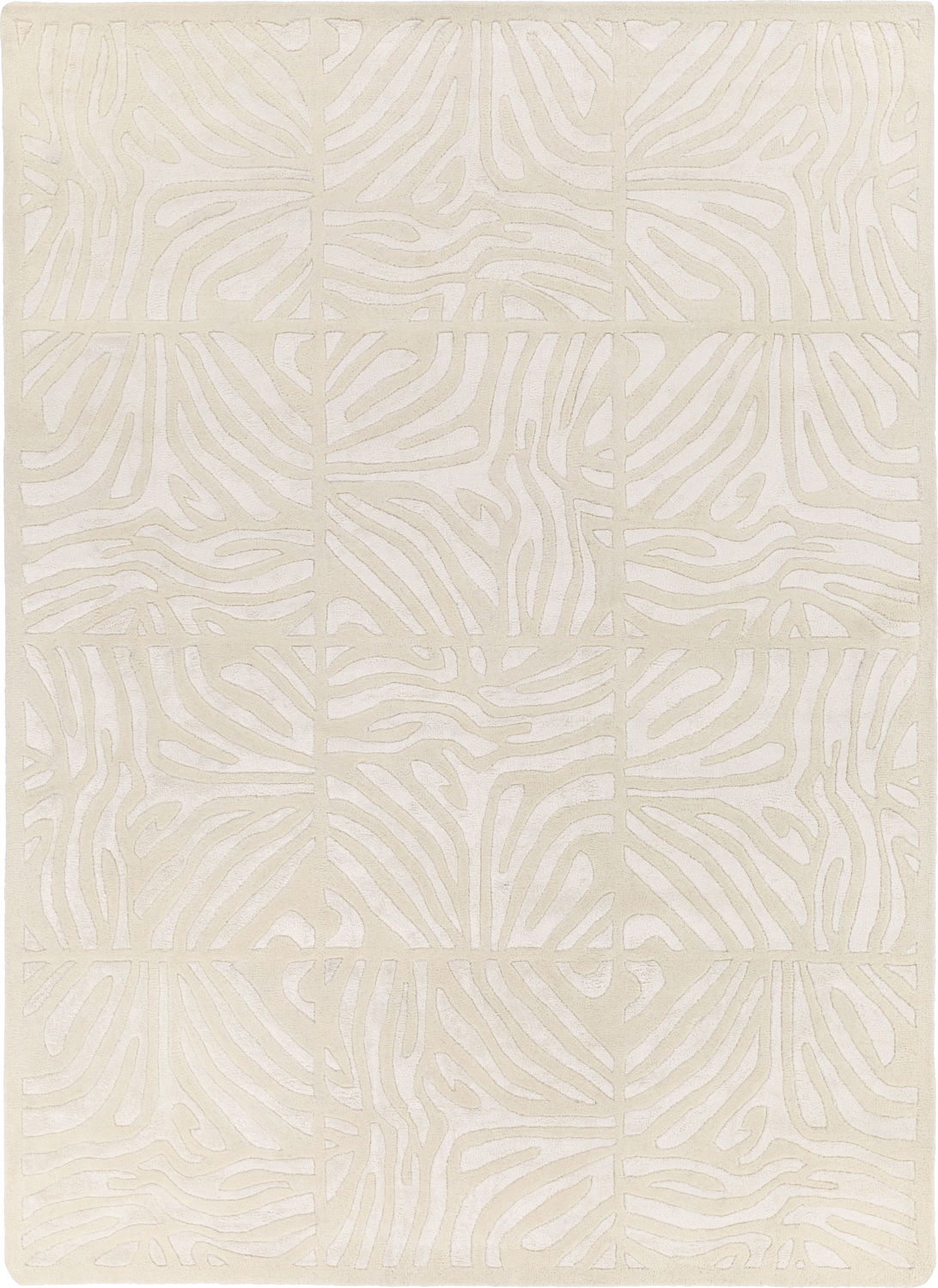Modern Classics CAN-1933 Cream Cow Hide Abstract Rug