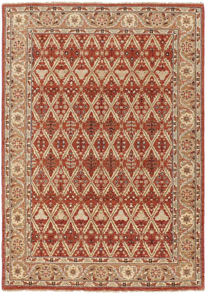 Chobi Persian Trellis 3352 / 0100 Burnis Rust / Gold Rug