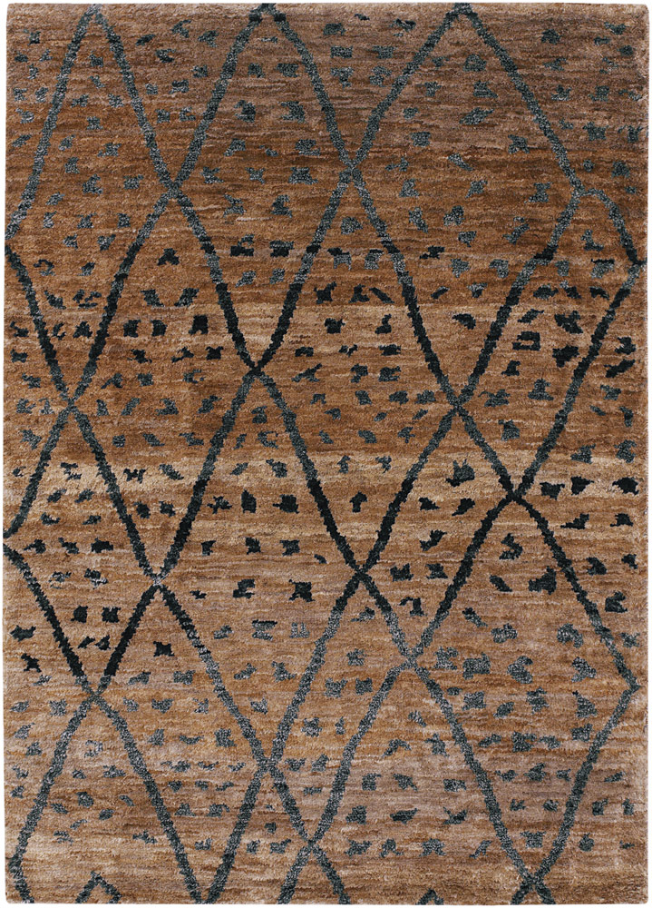 Organique Hopi Trails 4547 / 0200 Straw / Black Rug