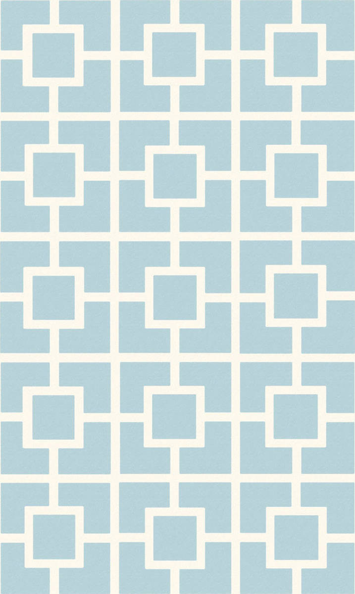 Modern Loom Blue Patterned Rug 2