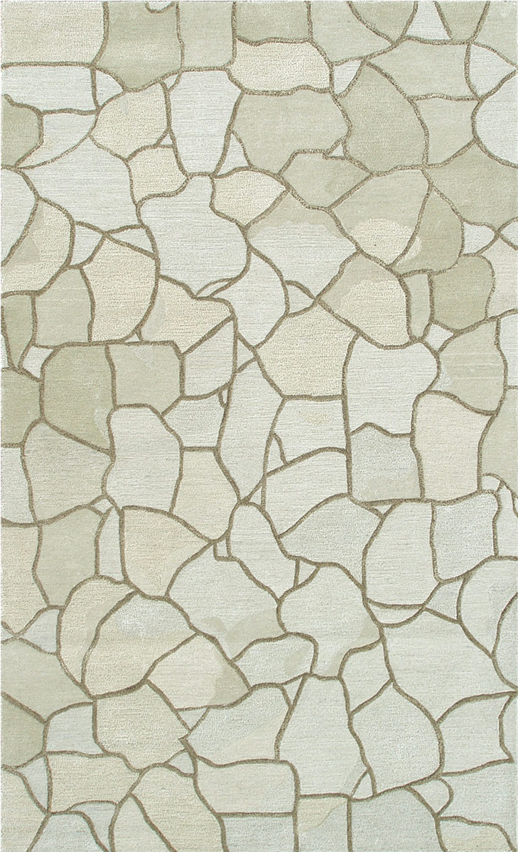 Modern Loom White Abstract Rug 3