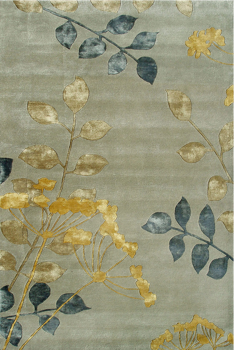 Modern Loom Brown Floral Rug 4