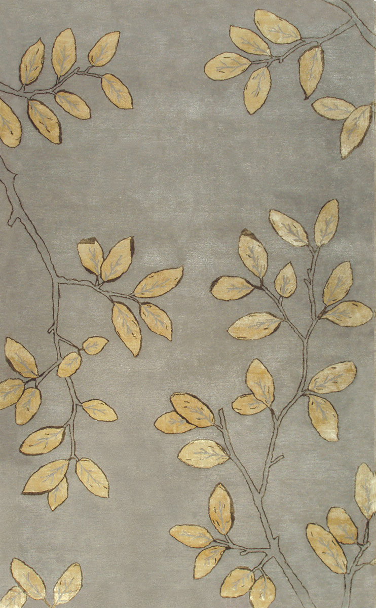 Modern Loom Brown Floral Rug