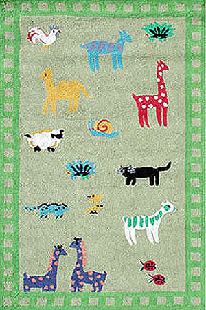 Modern Loom Green Child Friendly Rug 4 from the Kids' Rugs Collection ...