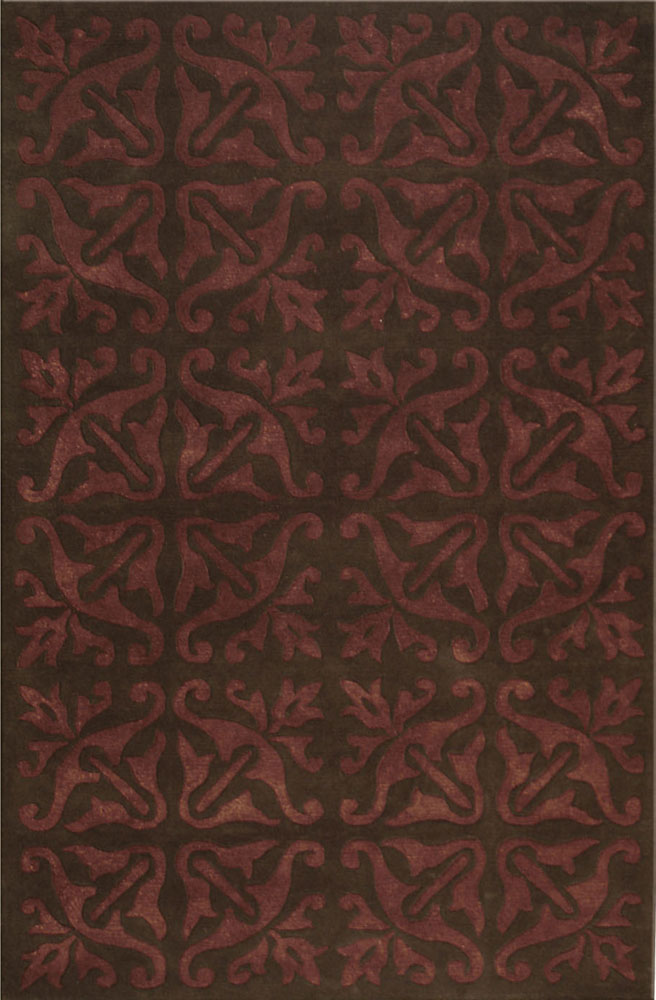 Modern Loom Brown Patterned Rug 7 from the Bauhaus Minimal Design Rugs ...