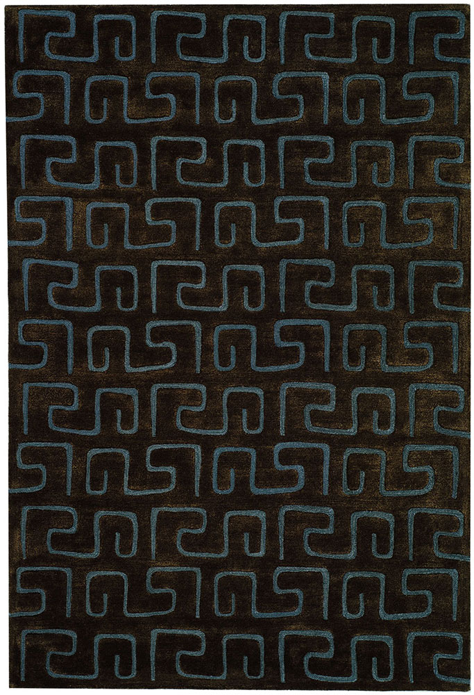 Modern Loom Brown Patterned Wool Rug 5