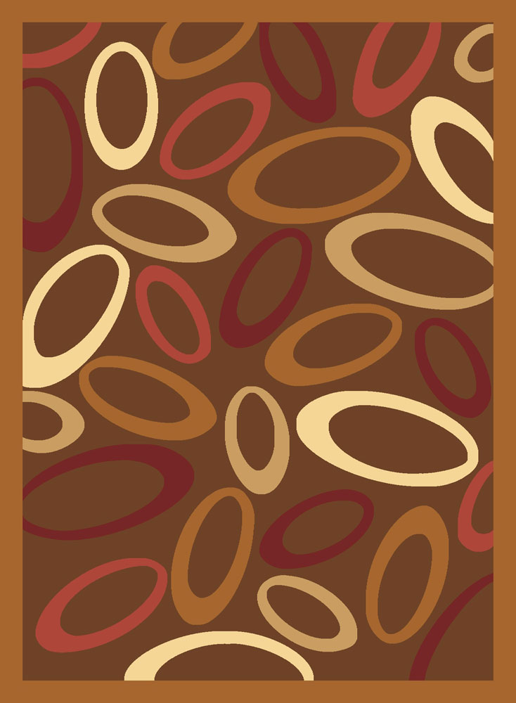 Torino Circles Brown Rug