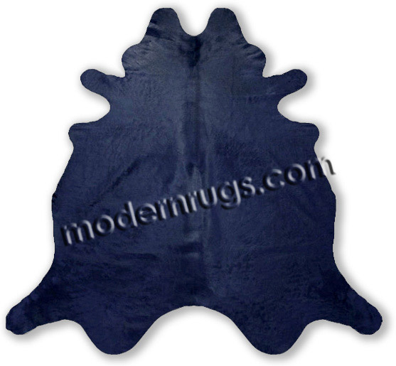 Solid Black Cowhide Rug