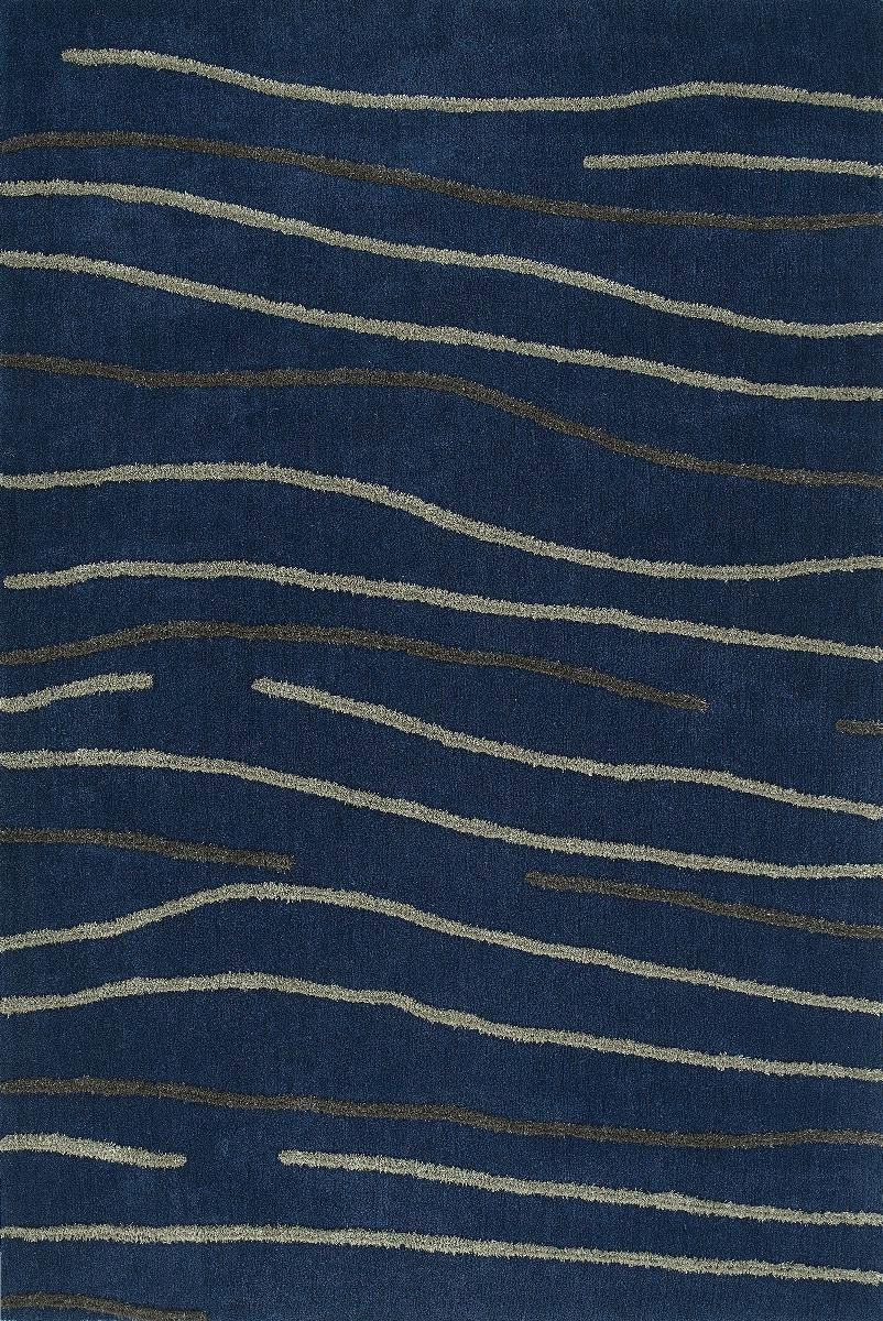 Modern Loom Dakota DK4 Navy Abstract Hilo Rug