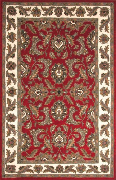 Modern Loom Jewel JW10 Red Wool Rug from the Assorted Traditional Rugs ...