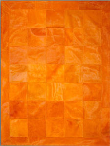 Pieles Pipsa Orange Cow Hide Designer Rug from the Cowhide Rugs ...