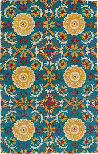 Modern Loom Global Inspirations Turquoise Transitional Rug Modern Loom Global Inspirations Turquoise Transitional Rug