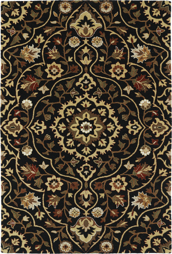 Modern Loom Middleton Hand Tufted Black Traditional Rug