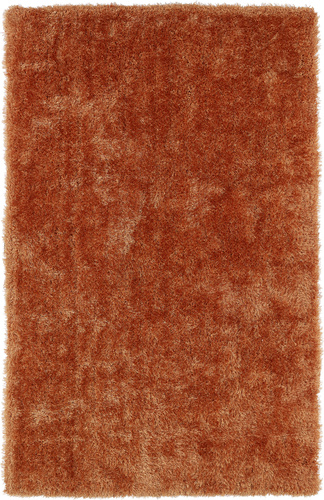 Modern Loom Posh Shag Orange Solid Modern Rug