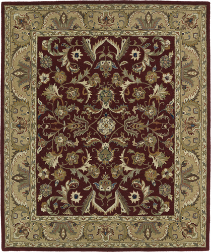 Modern Loom Taj Hand Tufted Burgundy Traditional Rug