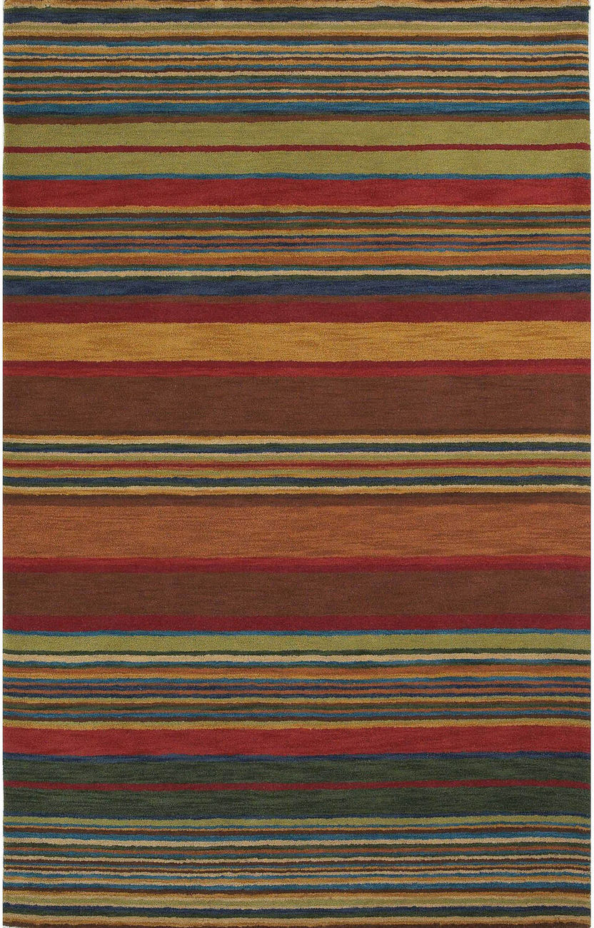 Modern Loom Inca INC94-4144 Green Striped Wool Indoor rugs from the ...