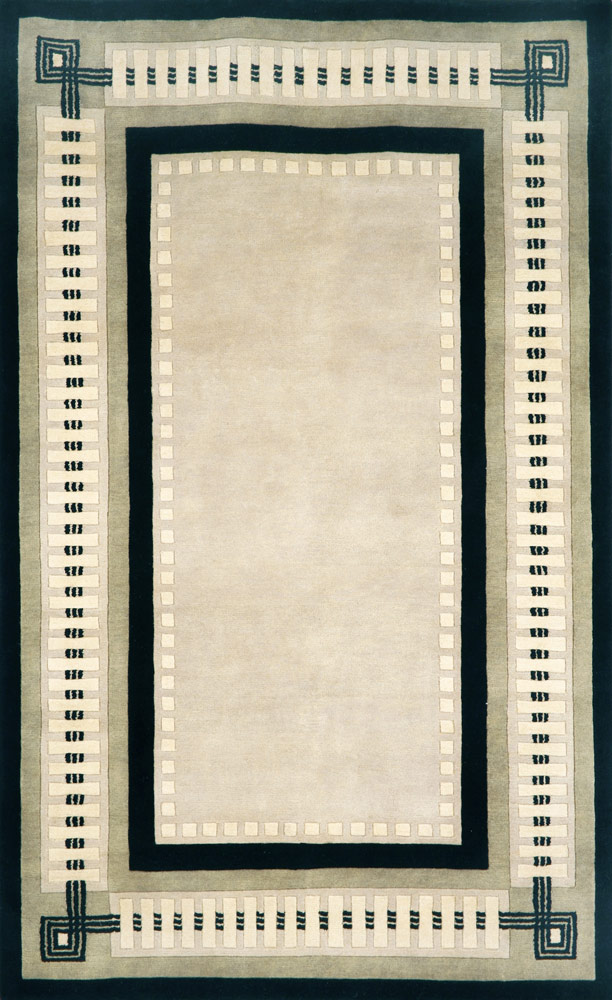 Palermo Modern Border Black Rug