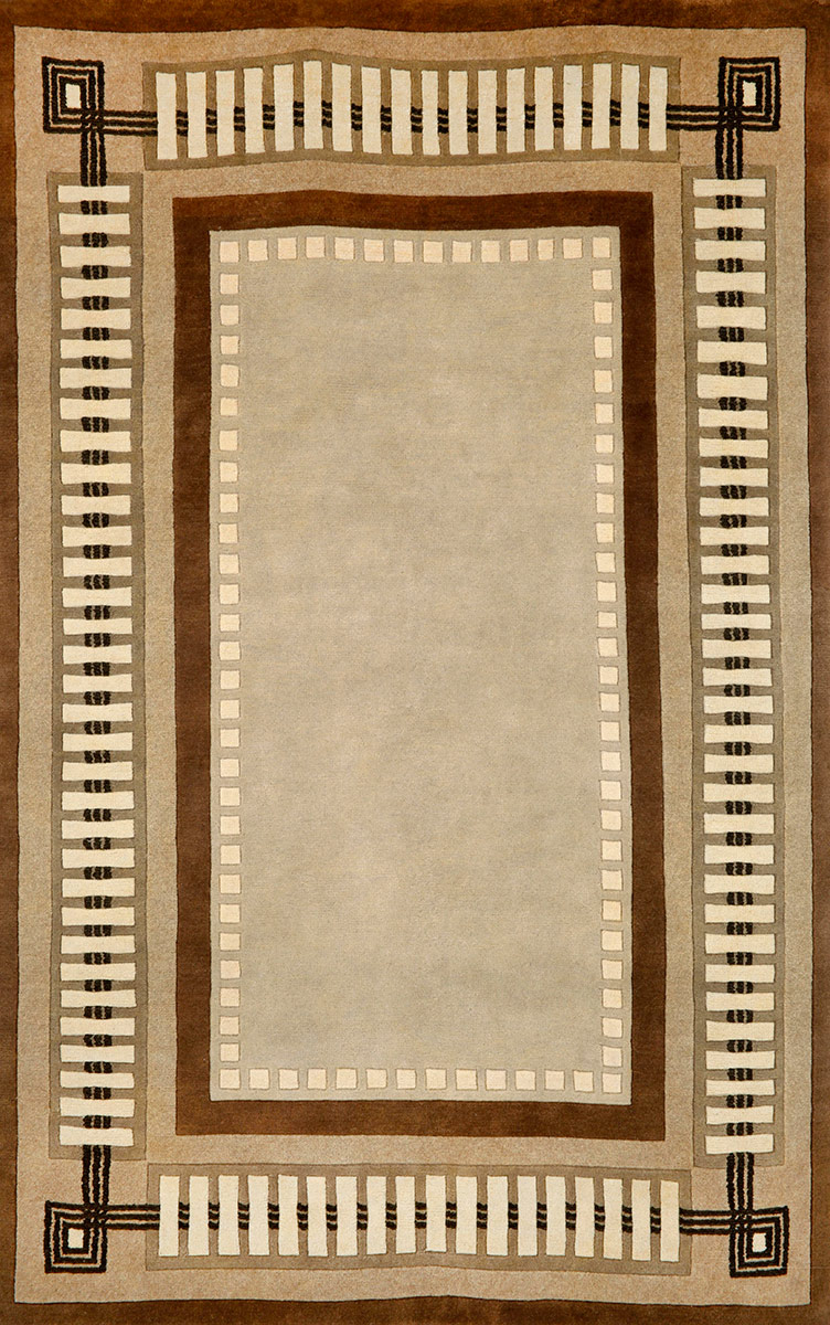 Palermo 7632 / 19 Modern Border Brown Rug