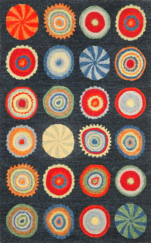 Siena Small Pop Circles Navy 800033 Rug