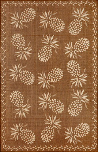 Thatcher Pineapple Brown Ivory 486699 Rug