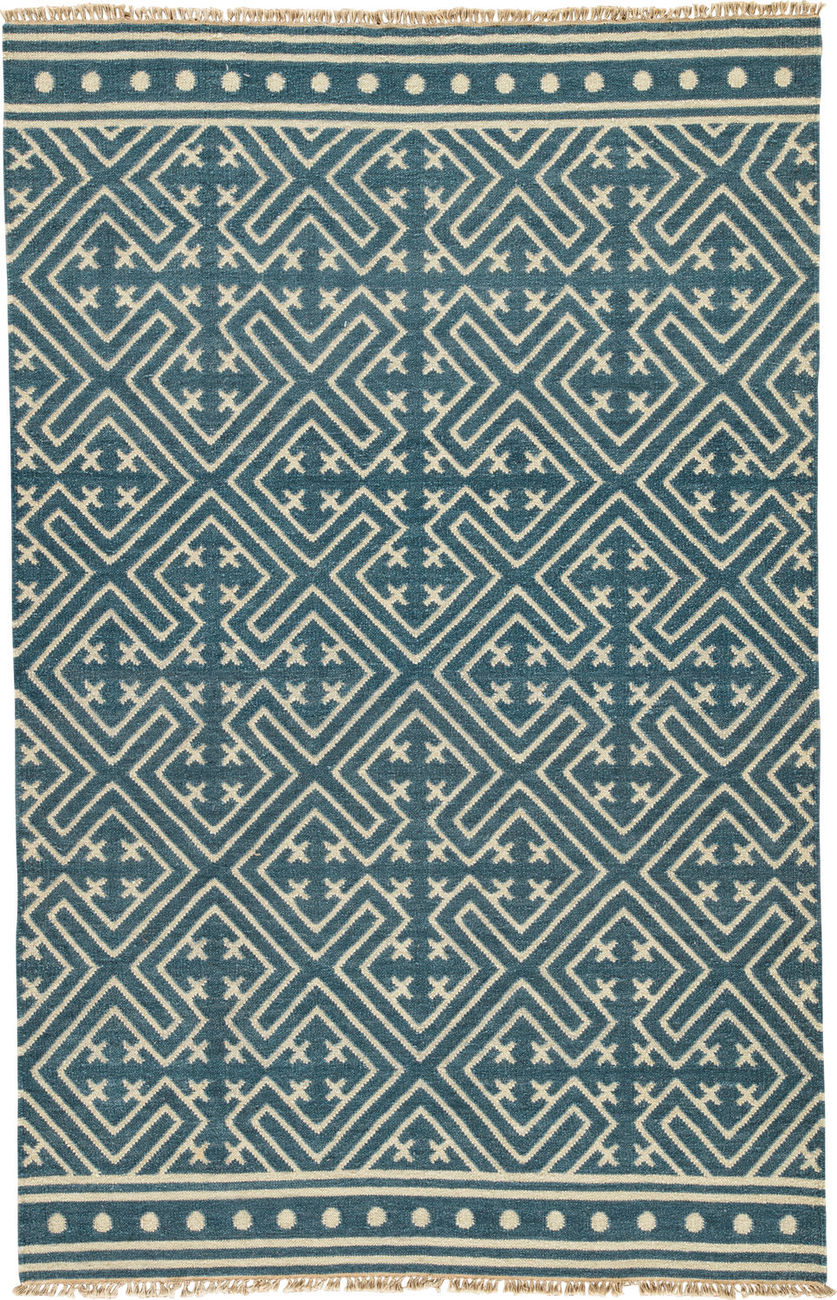 Jaipur Living Batik BAT03 Lahu Blue Hand Loomed Wool Rug from the ...