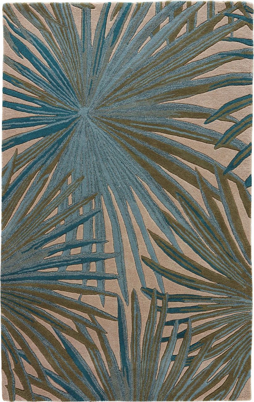 Modern Loom Living Coastal Seaside COS33 Palmetto Blue Hand Loomed Wool ...