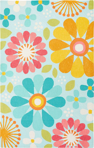 Jaipur Rugs Iconic By Petit Collage Spring Flowers Blue Rug