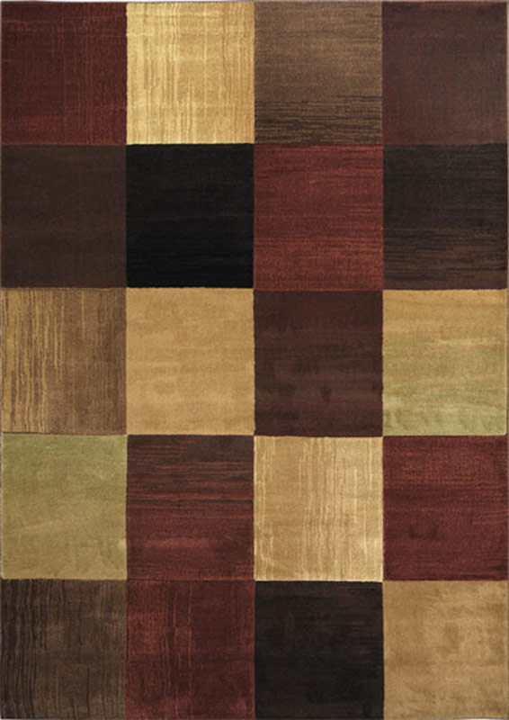 Modern Loom Brown Abstract Rug 19