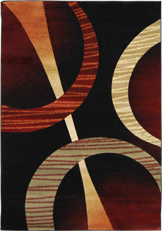 Modern Loom Black Abstract Rug 5