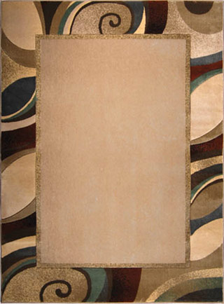 Modern Loom Beige Abstract Rug 6