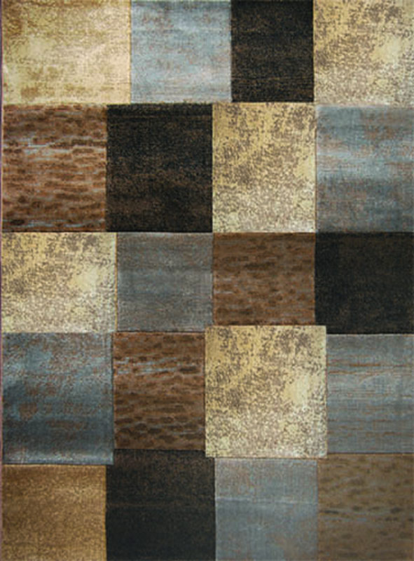 Modern Loom Brown Abstract Rug 4