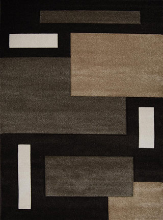 Modern Loom Brown Abstract Rug 14
