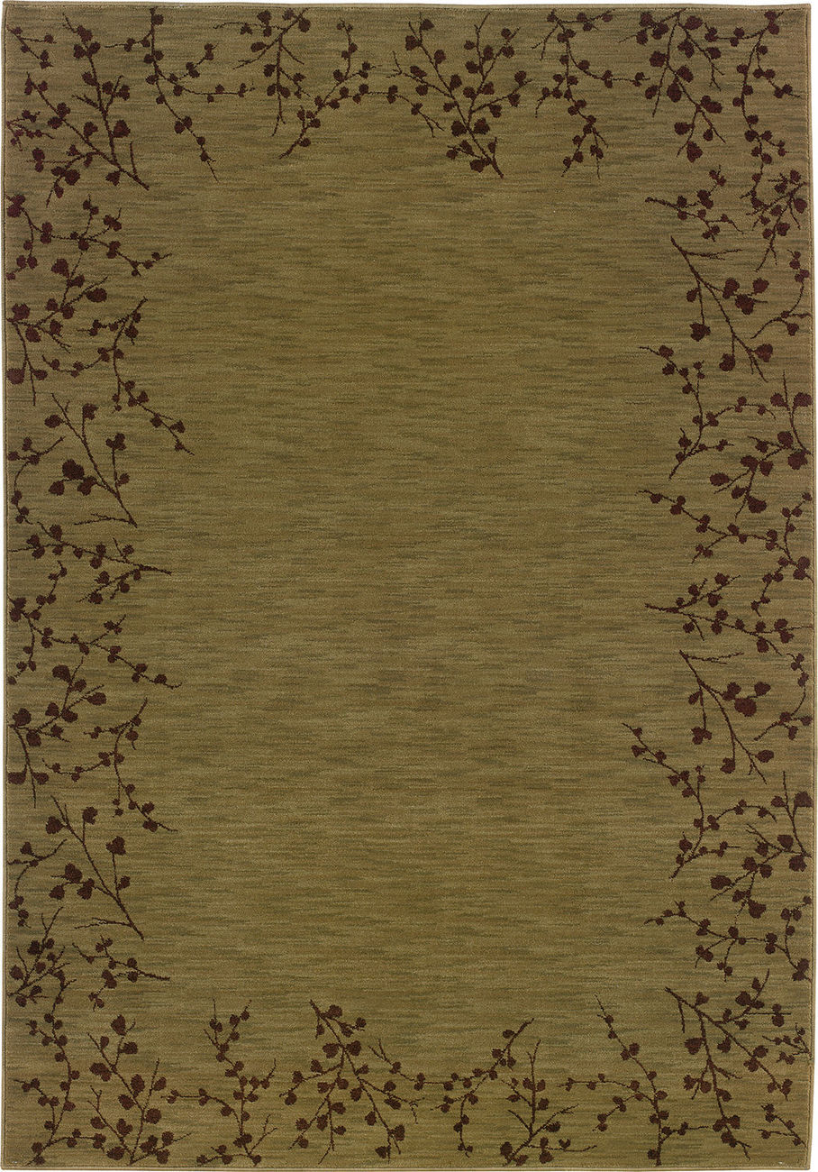 Modern Loom Allure 004E1 Green Abstract Rug