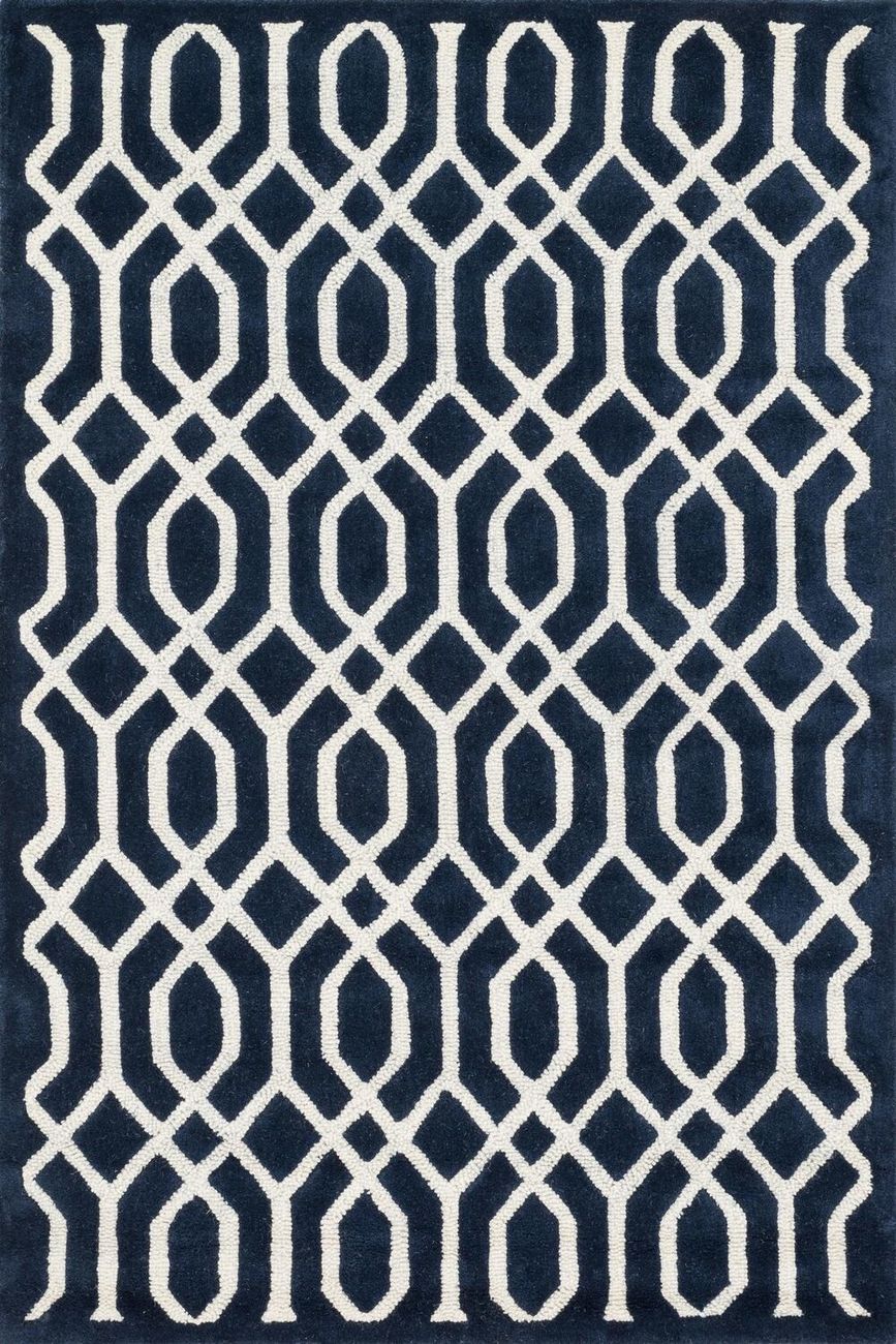 Brighton BT-09 Navy Patterned Transitional Rug