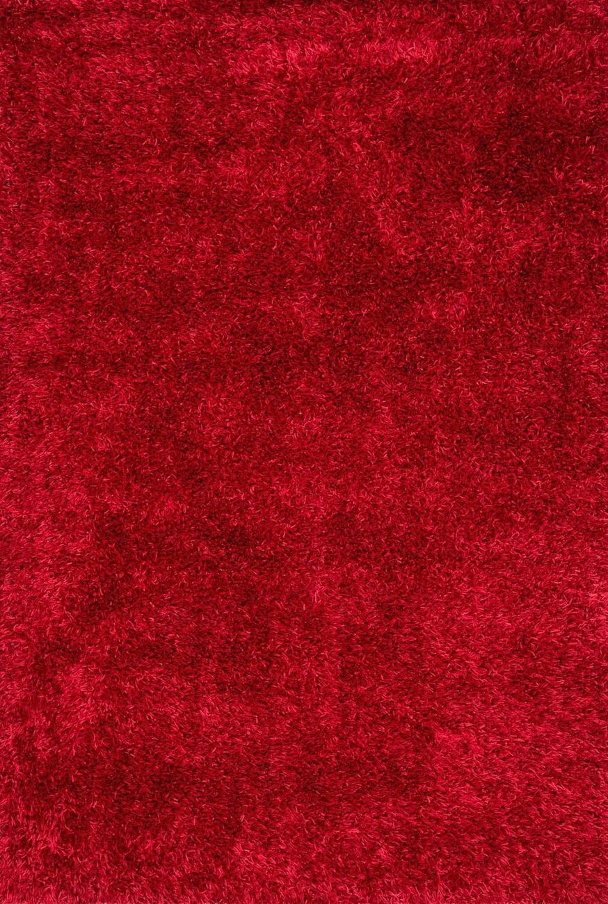 Carrera Shag CG-01 Red Synthetic Hilo Rug