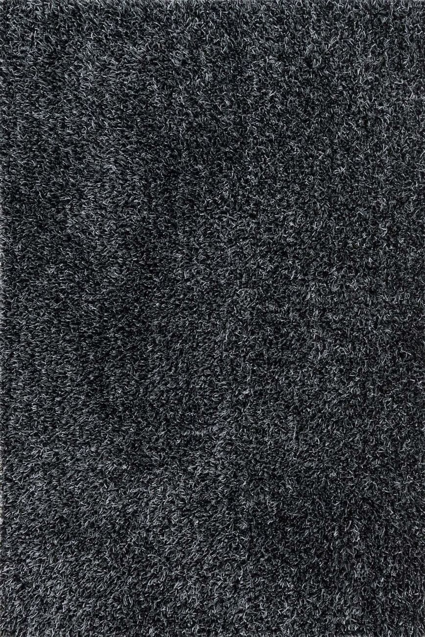 Modern Loom Carrera Shag CG-02 Black / Slate Synthetic Hilo Rug
