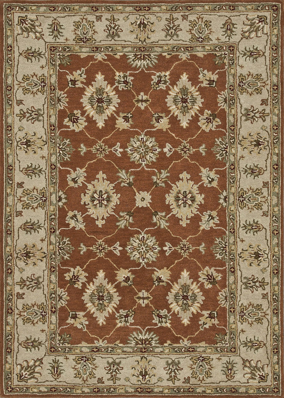Fairfield HFF06 Rust-Beige Area Rug