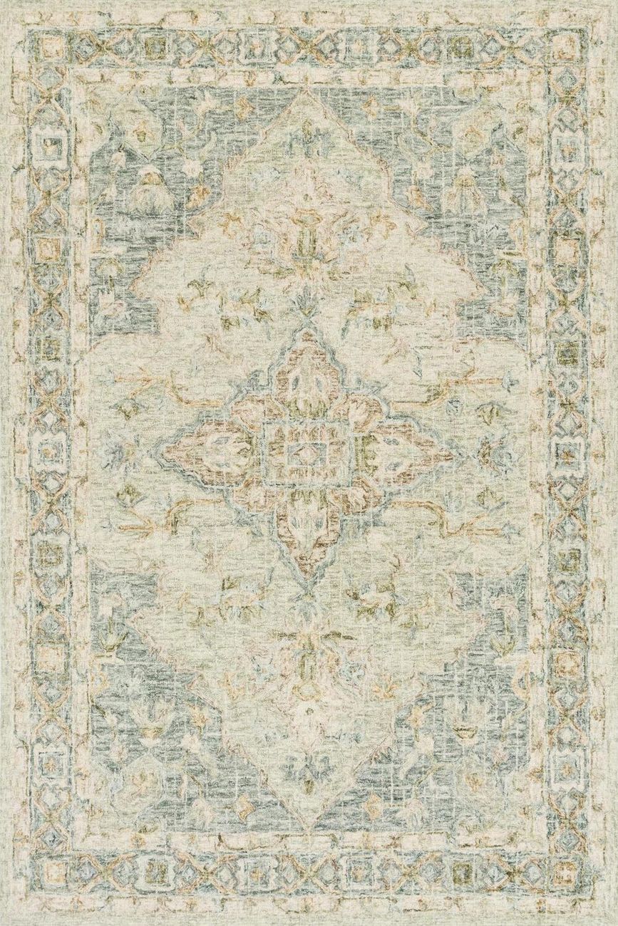 Modern Loom Julian JI-07 Seafoam Green / Spa Wool Traditional Rug