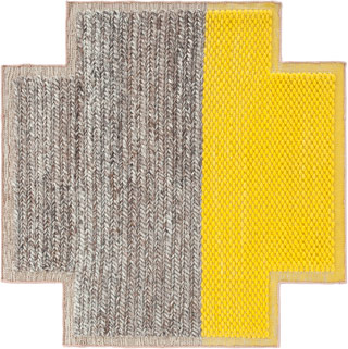 Square Yellow Plait Rug