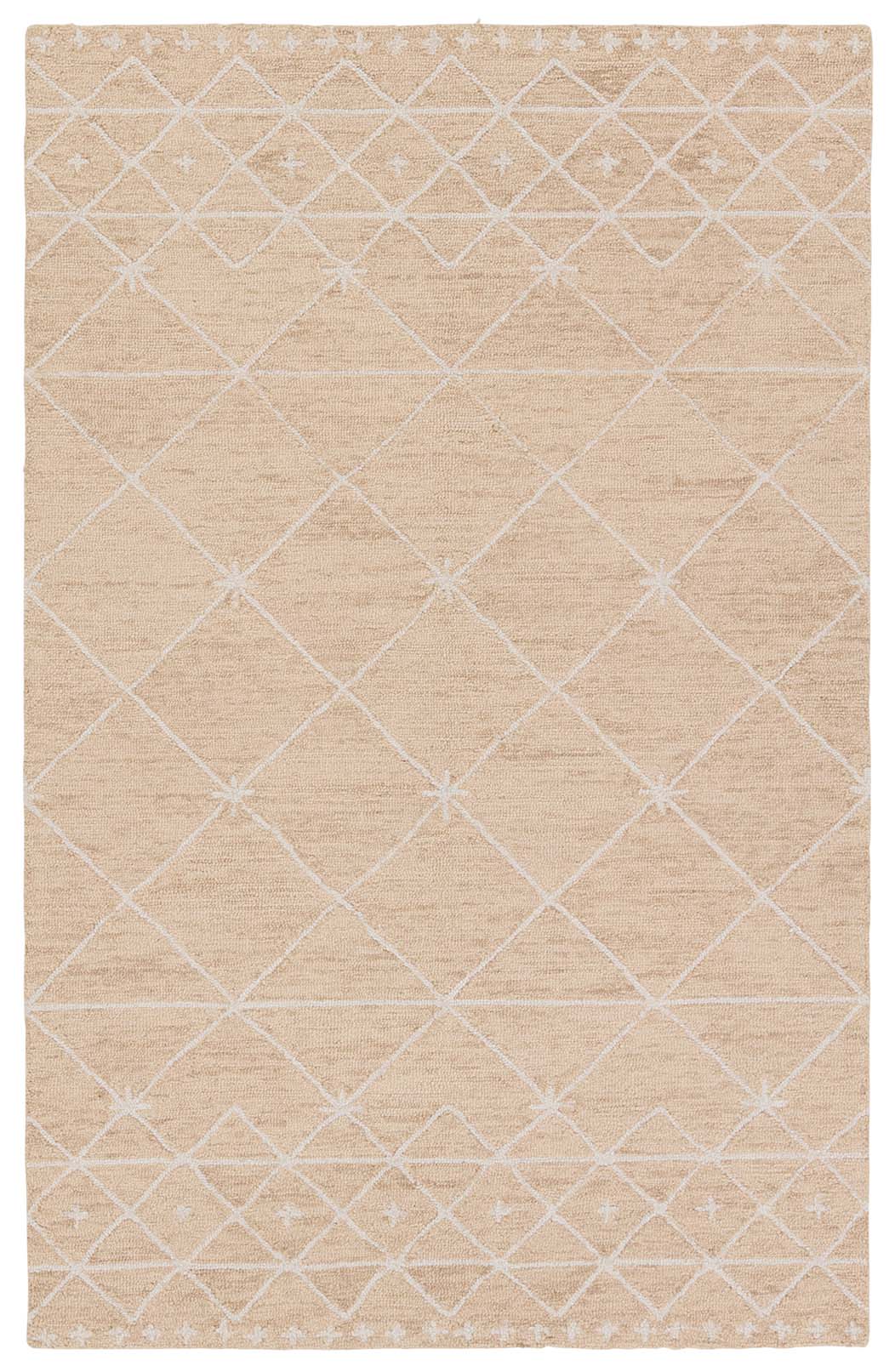 Nikki Chu by Jaipur Living Rhea Handmade Trellis Tan/ Ivory Area Rug