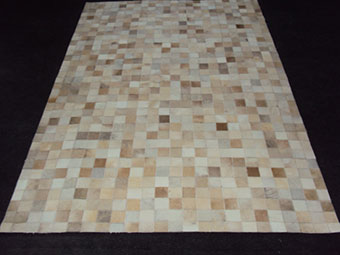 AyubRugs White Leather Rug