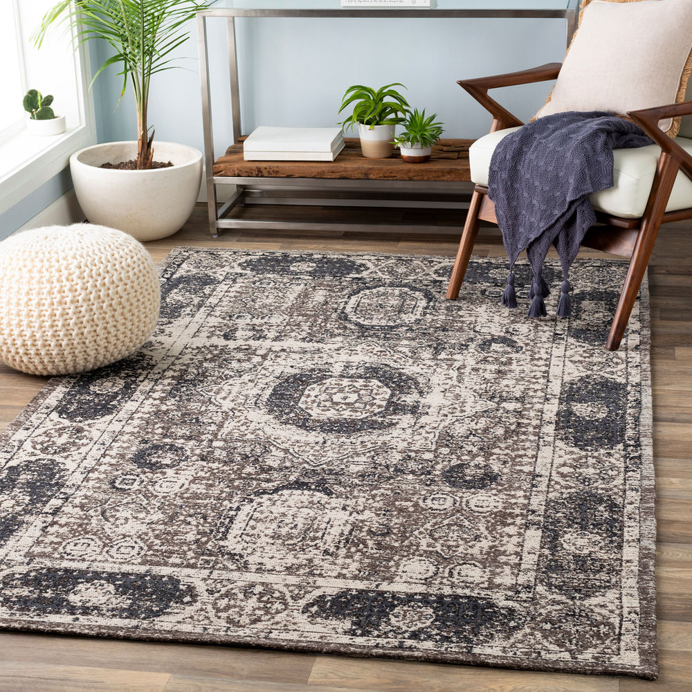 Surya Amsterdam AMS-1012 Dark Brown Synthetic Cotton Rug from the ...