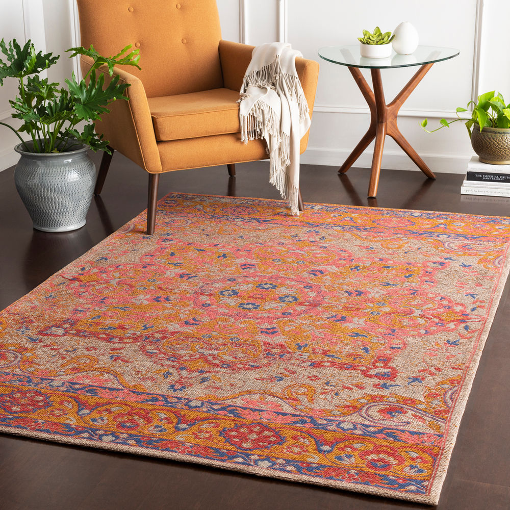 Surya Amsterdam AMS-1016 Bright Pink Traditional Cotton Rug from the ...